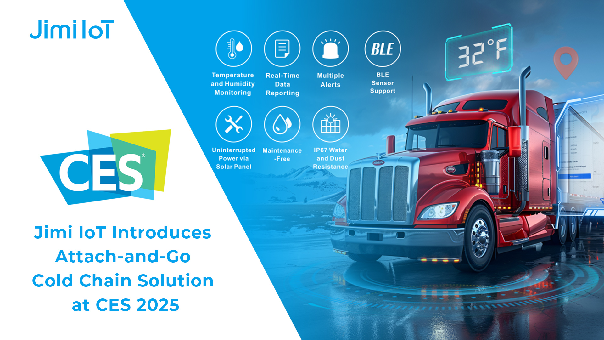 Jimi IoT Unveil Attach-and-Go Cold Chain Solution at CES 2025